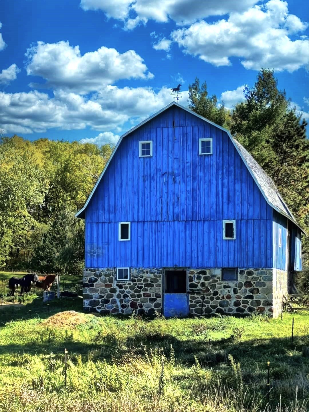 Solve Big Blue Barn jigsaw puzzle online with 108 pieces