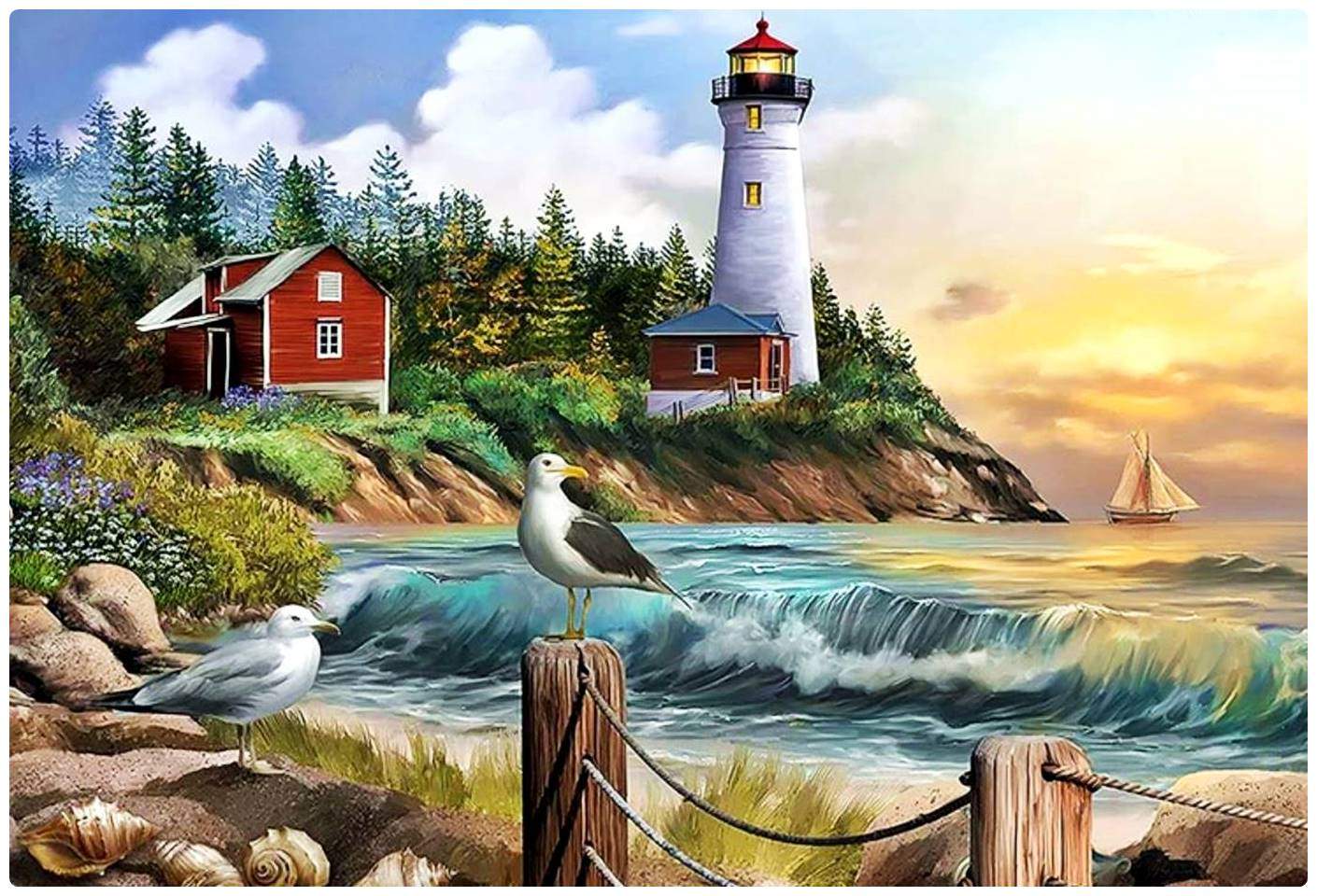 Solve Lighthouse jigsaw puzzle online with 204 pieces