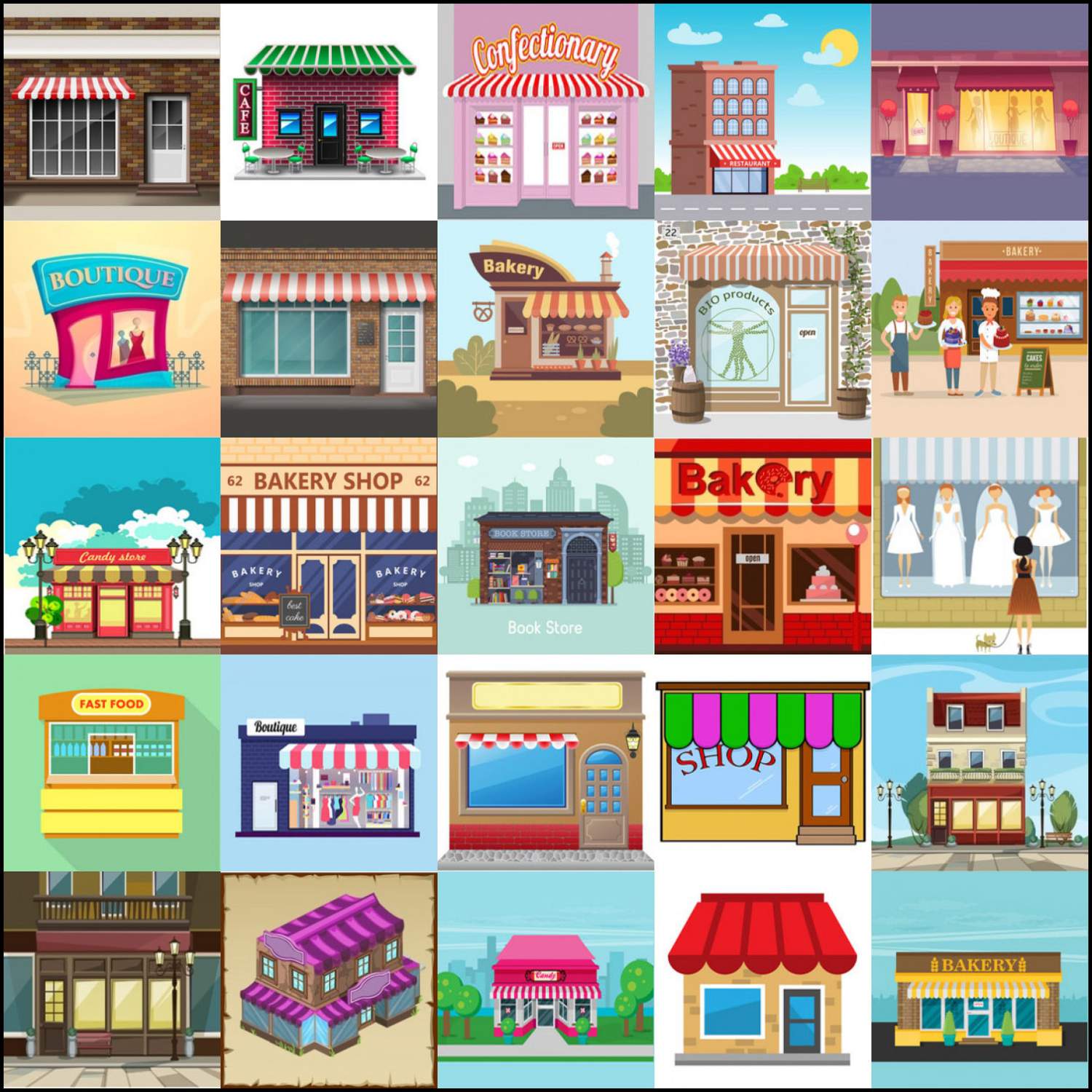 Solve Storefronts jigsaw puzzle online with 400 pieces