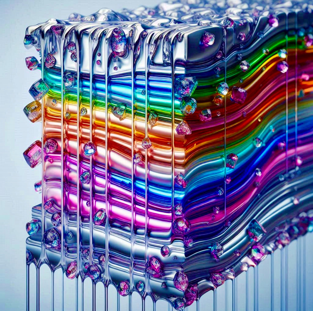 Solve Multi-Layer Chrome Cake jigsaw puzzle online with 64 pieces