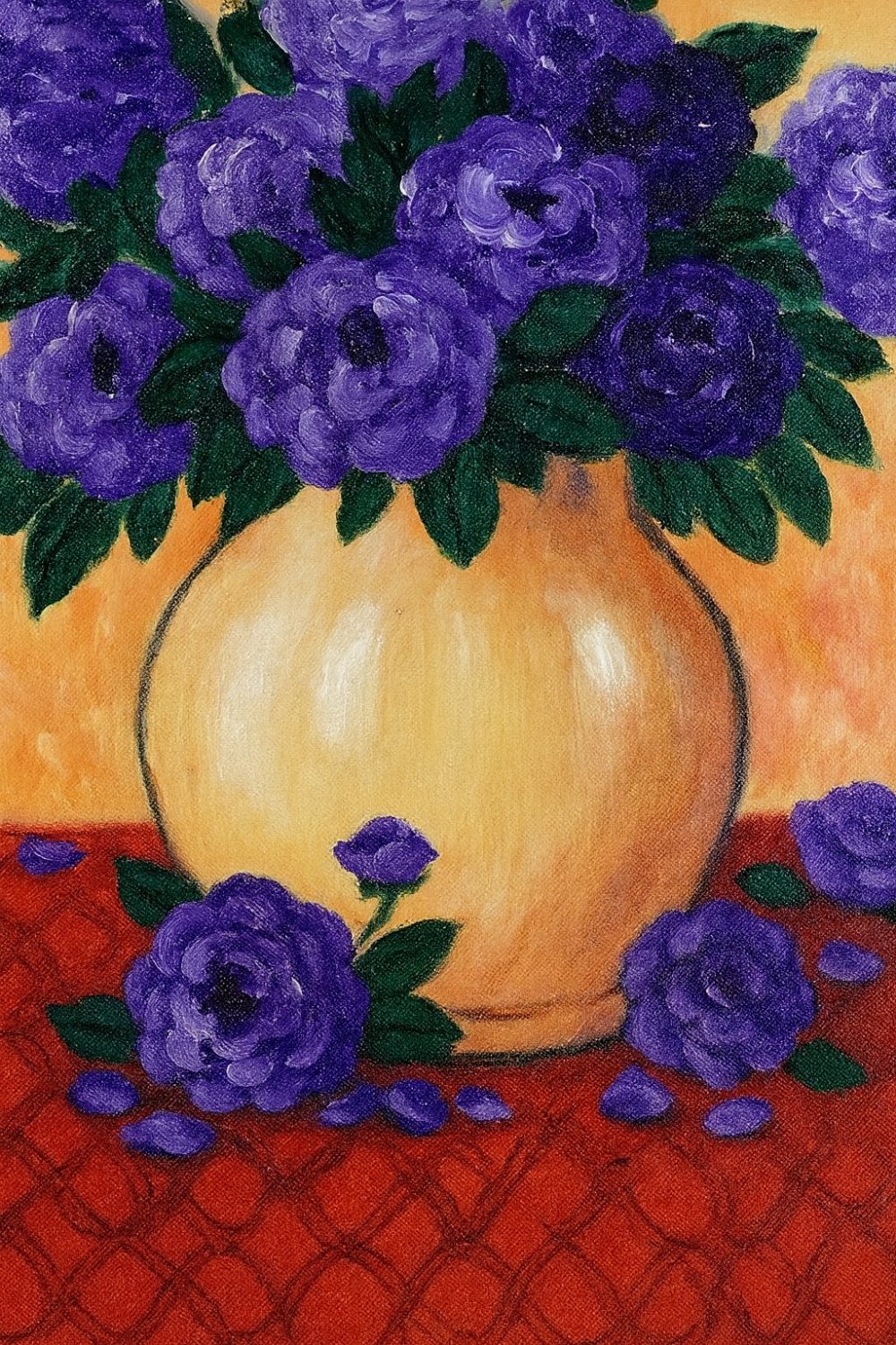 Solve Purple flowers second though jigsaw puzzle online with 70 pieces