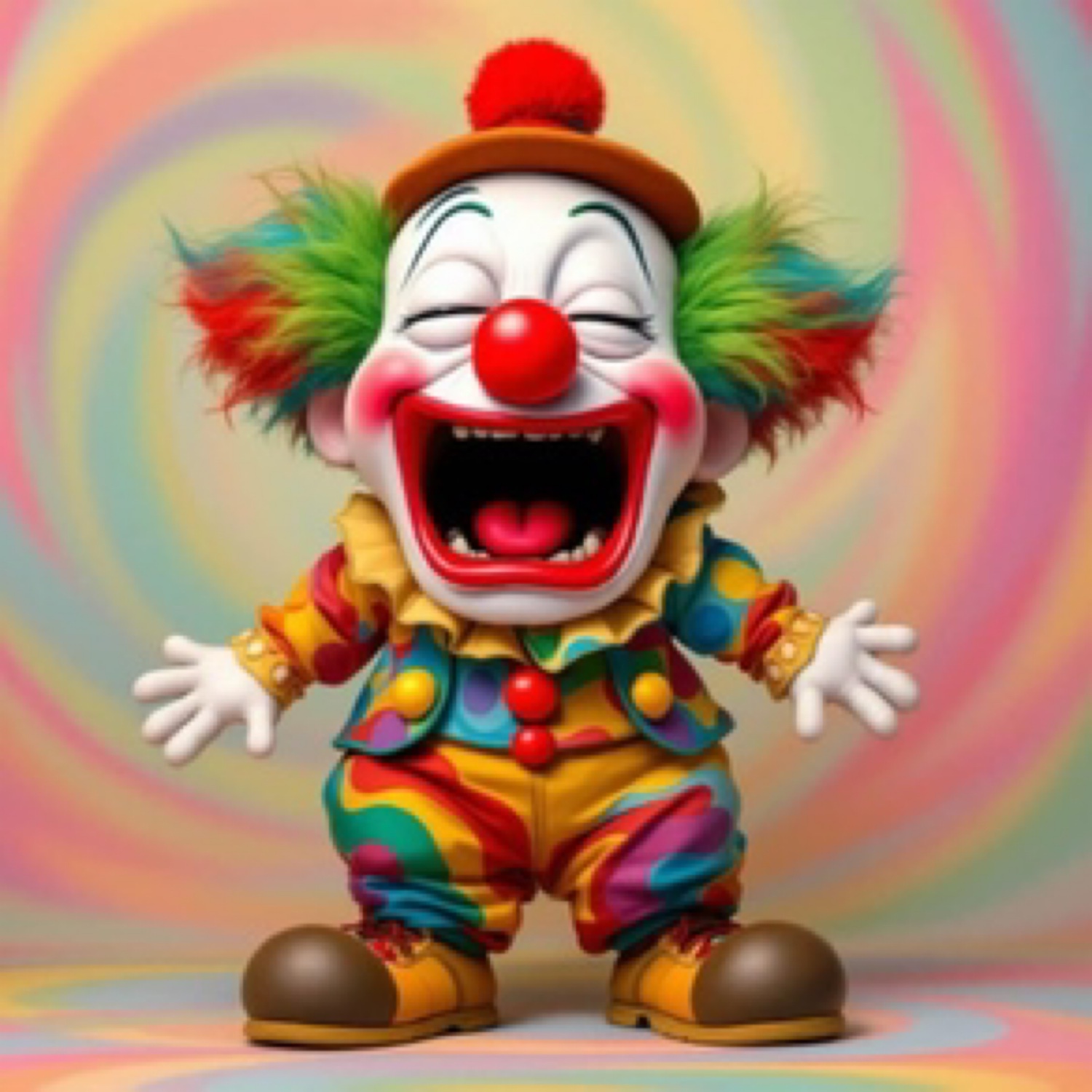 Solve Laughing Or Yawning Clown? jigsaw puzzle online with 169 pieces