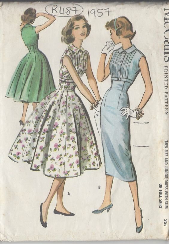 Solve 1957 Sewing Pattern jigsaw puzzle online with 117 pieces