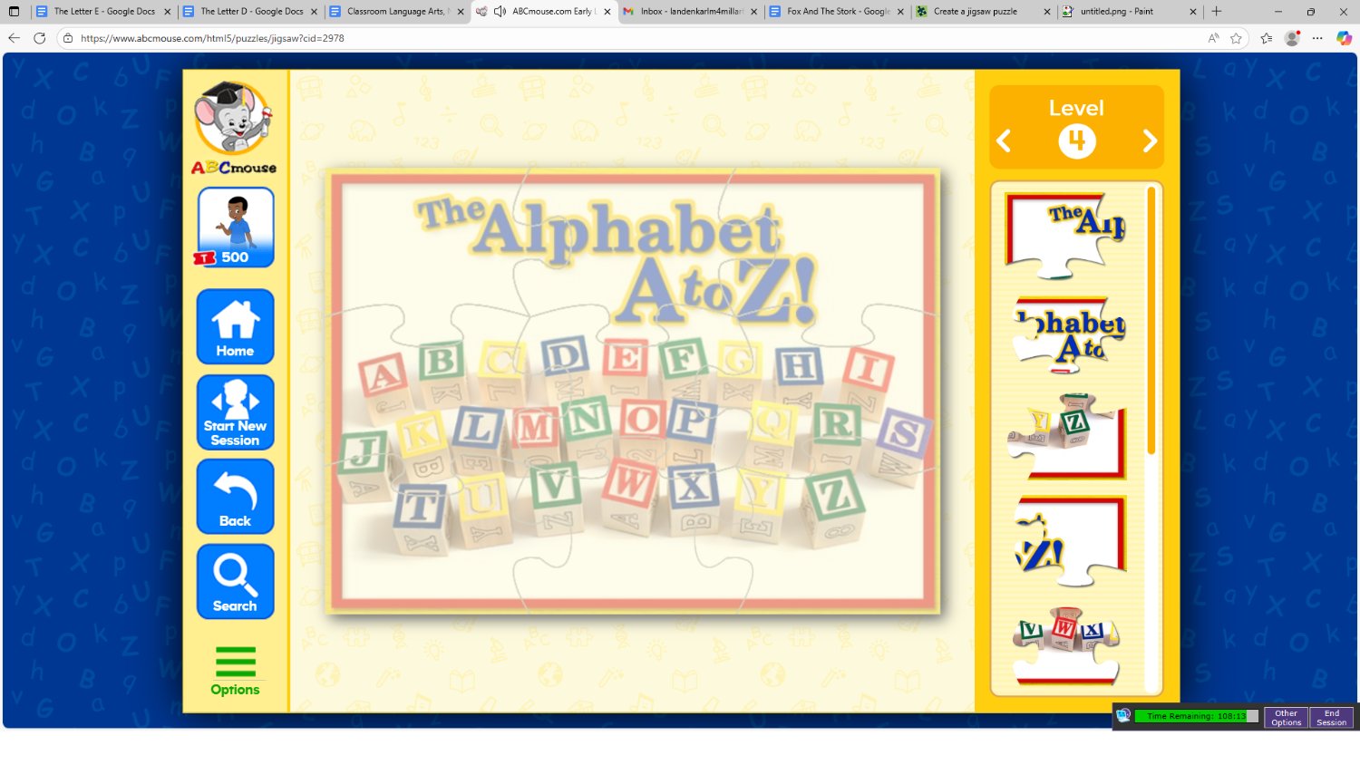 Solve The Alphabet A to Z! jigsaw puzzle online with 15 pieces