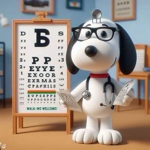 Solve Snoopy Optometrist jigsaw puzzle online with 100 pieces