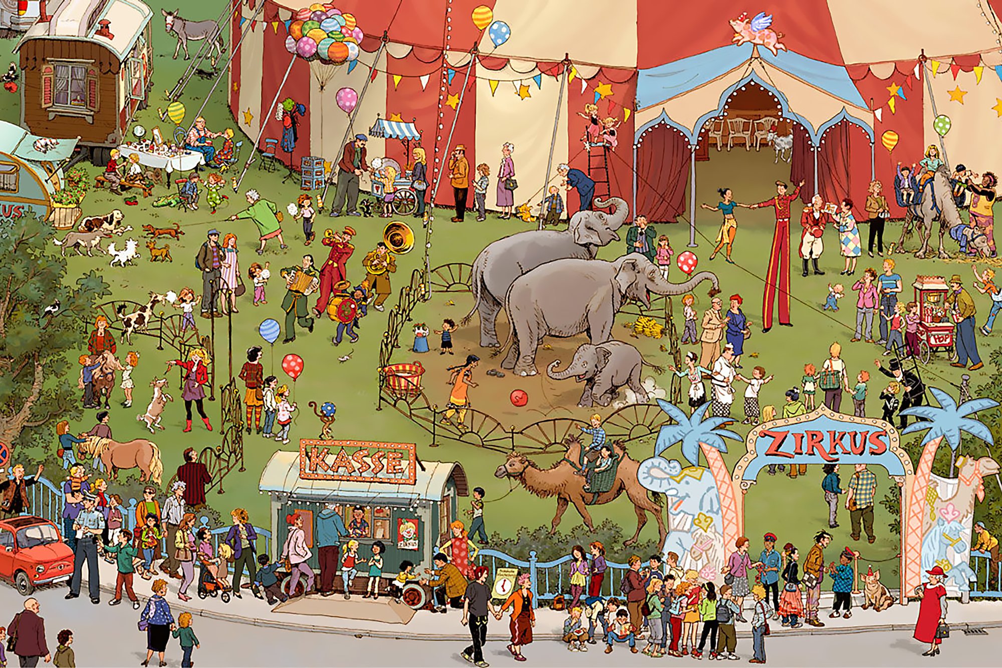 Solve Im Zirkus jigsaw puzzle online with 352 pieces