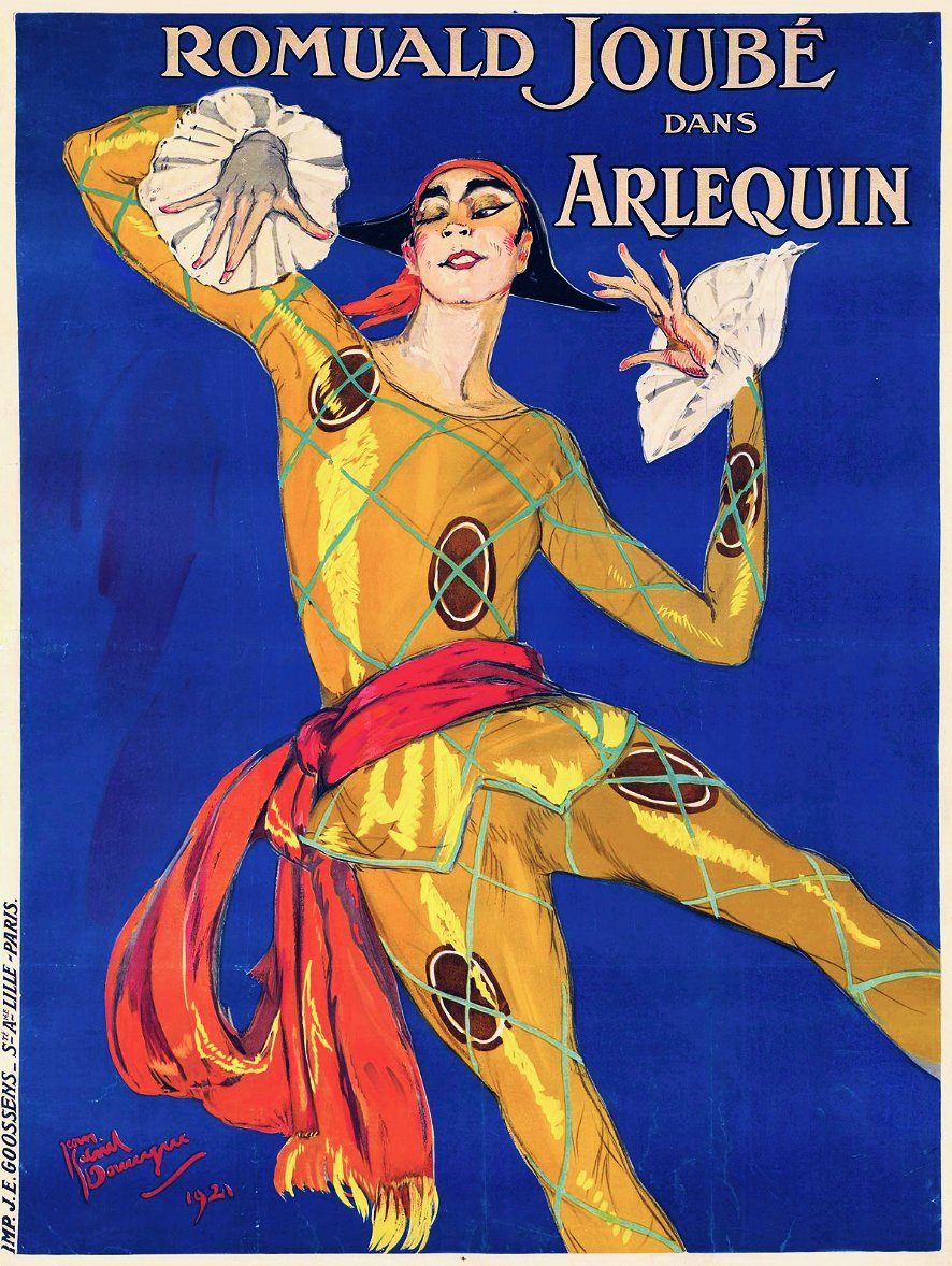 Solve Romuald Joubé dans Arlequin. 1921, cover by Jean-Gabriel ...