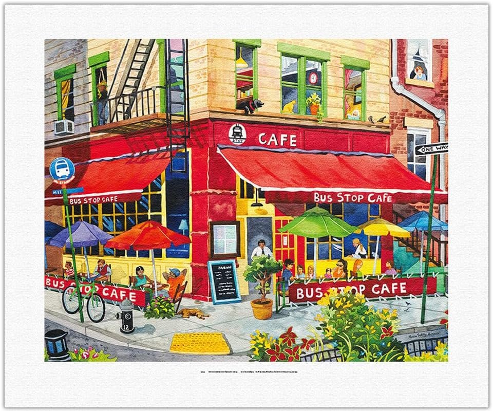 Solve Bus Stop Cafe ,NY City jigsaw puzzle online with 208 pieces