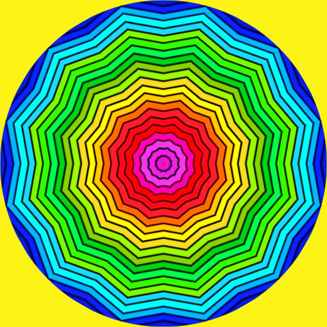 Solve Color Wheel Kaleidoscope jigsaw puzzle online with 25 pieces