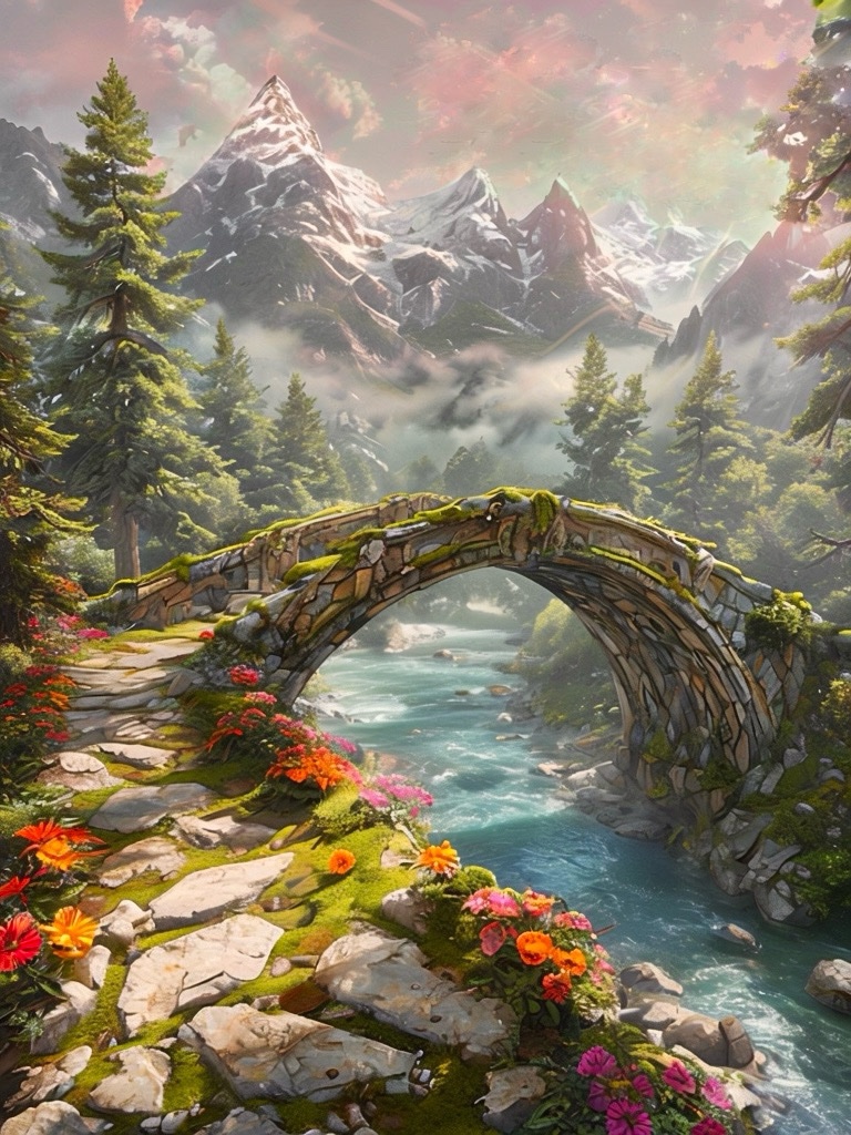 Solve Wishing Bridge (resize 12-238) jigsaw puzzle online with 63 pieces
