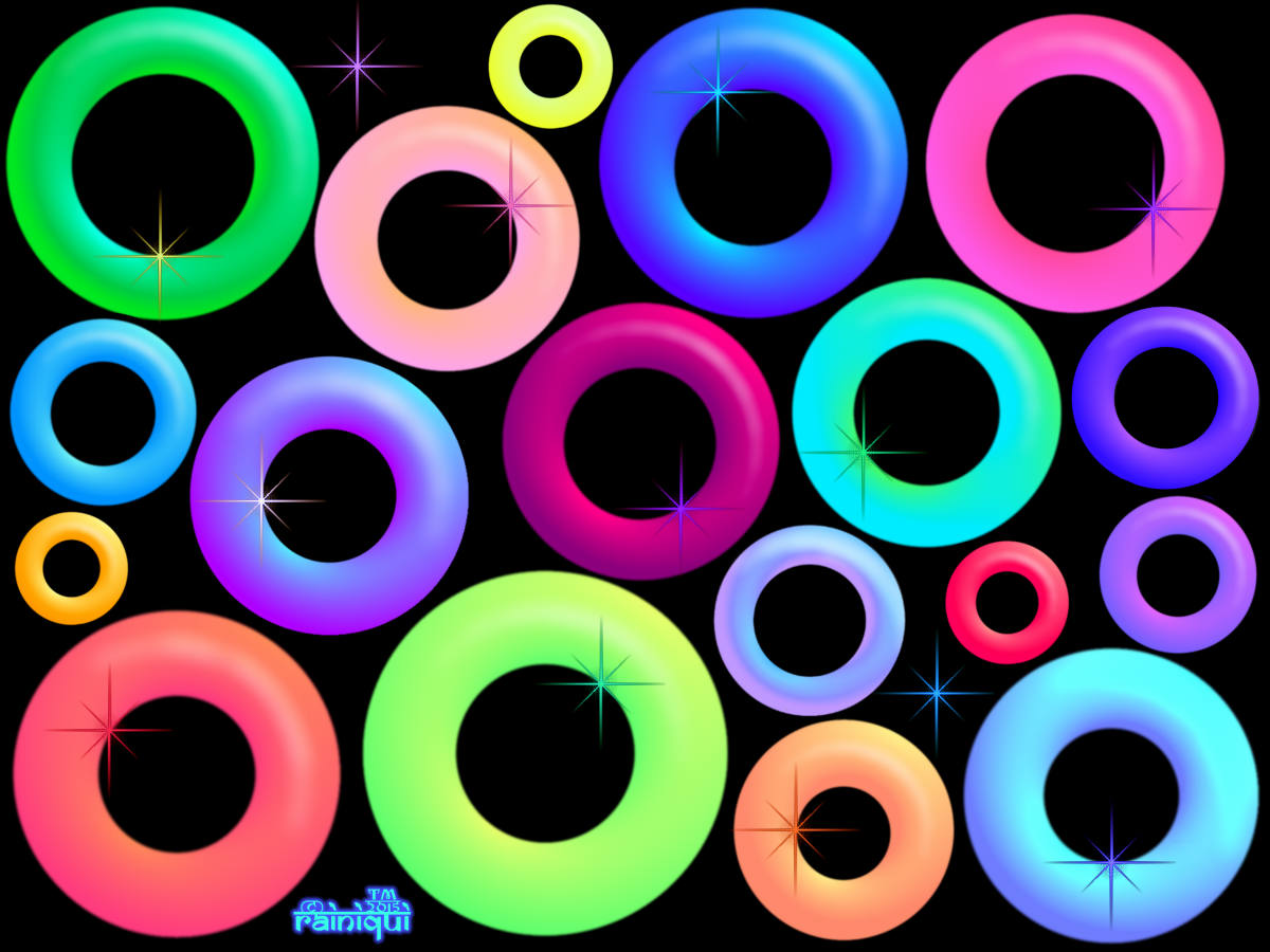Solve Wickedly Inflated Colour Rings jigsaw puzzle online with 88 pieces