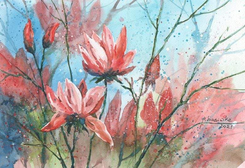Solve Floral jigsaw puzzle online with 88 pieces