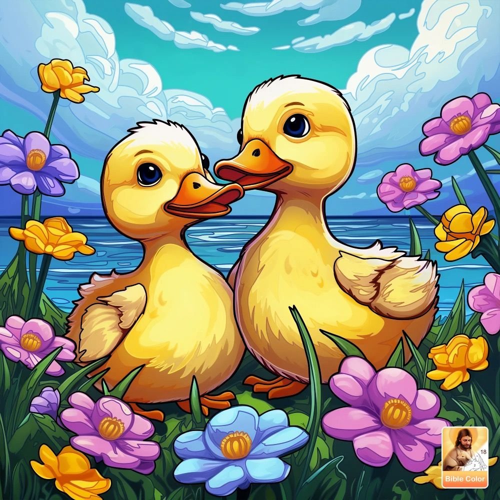 Jigsaw Puzzle | 81 pieces | PUZZLE - Two Little Ducks | Jigidi