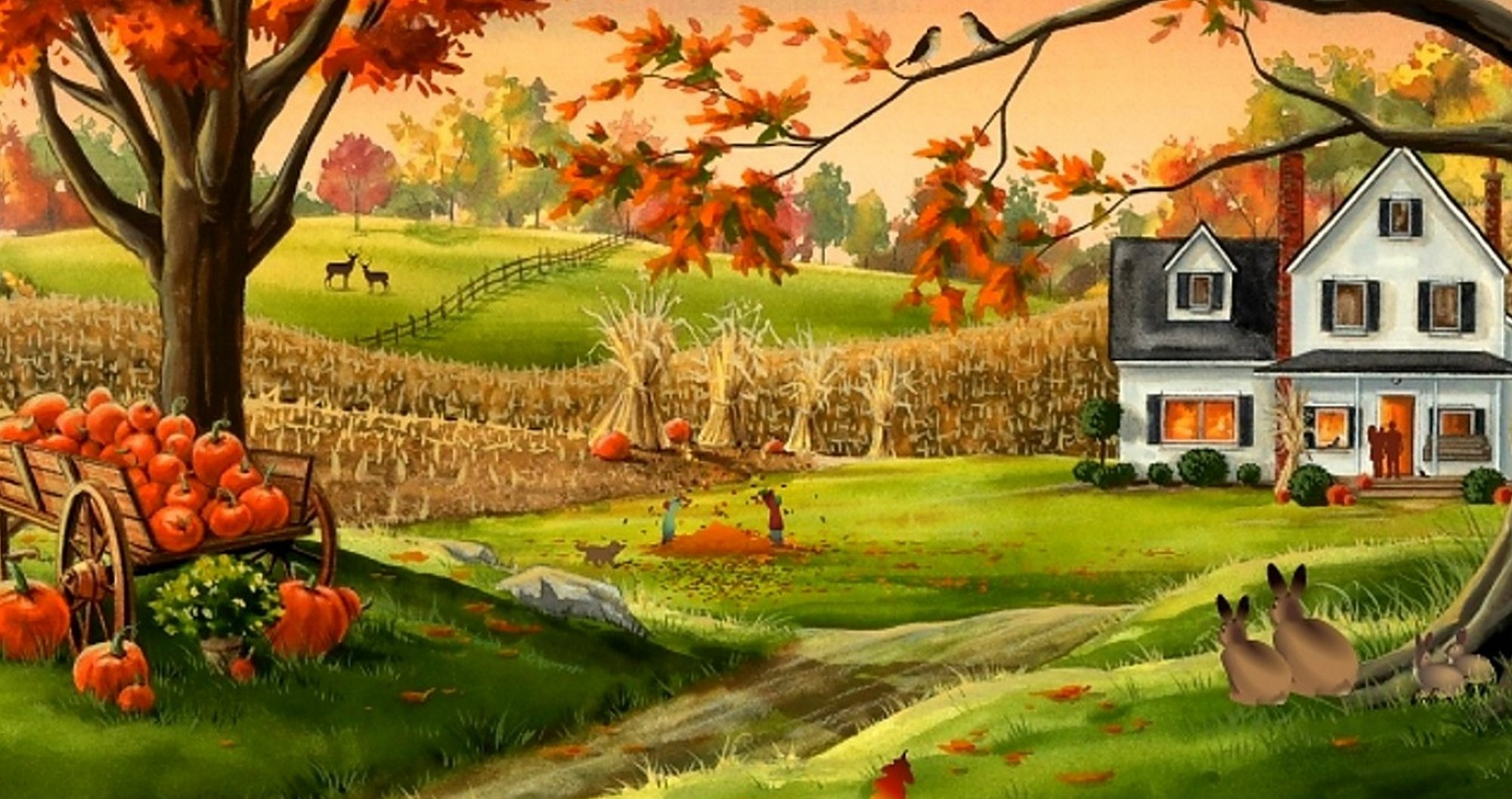 Solve fall harvest jigsaw puzzle online with 128 pieces