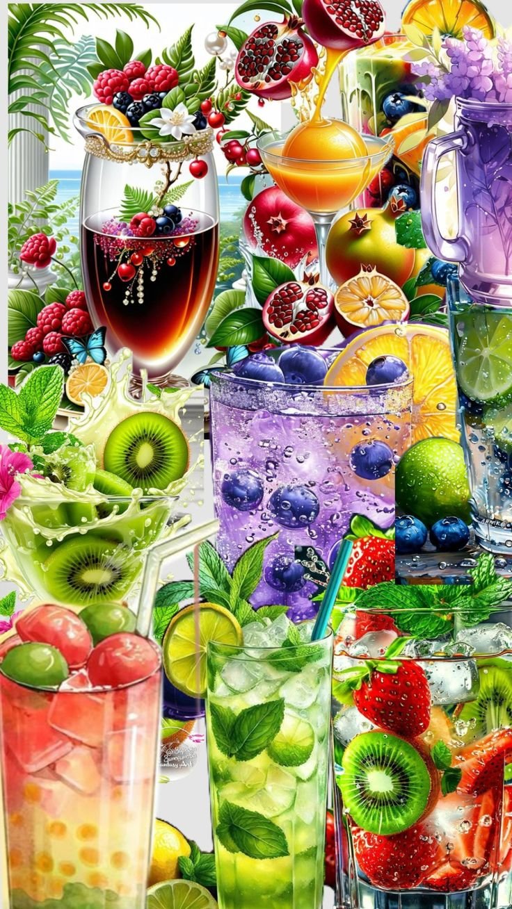 Solve Fruit Cocktails jigsaw puzzle online with 84 pieces