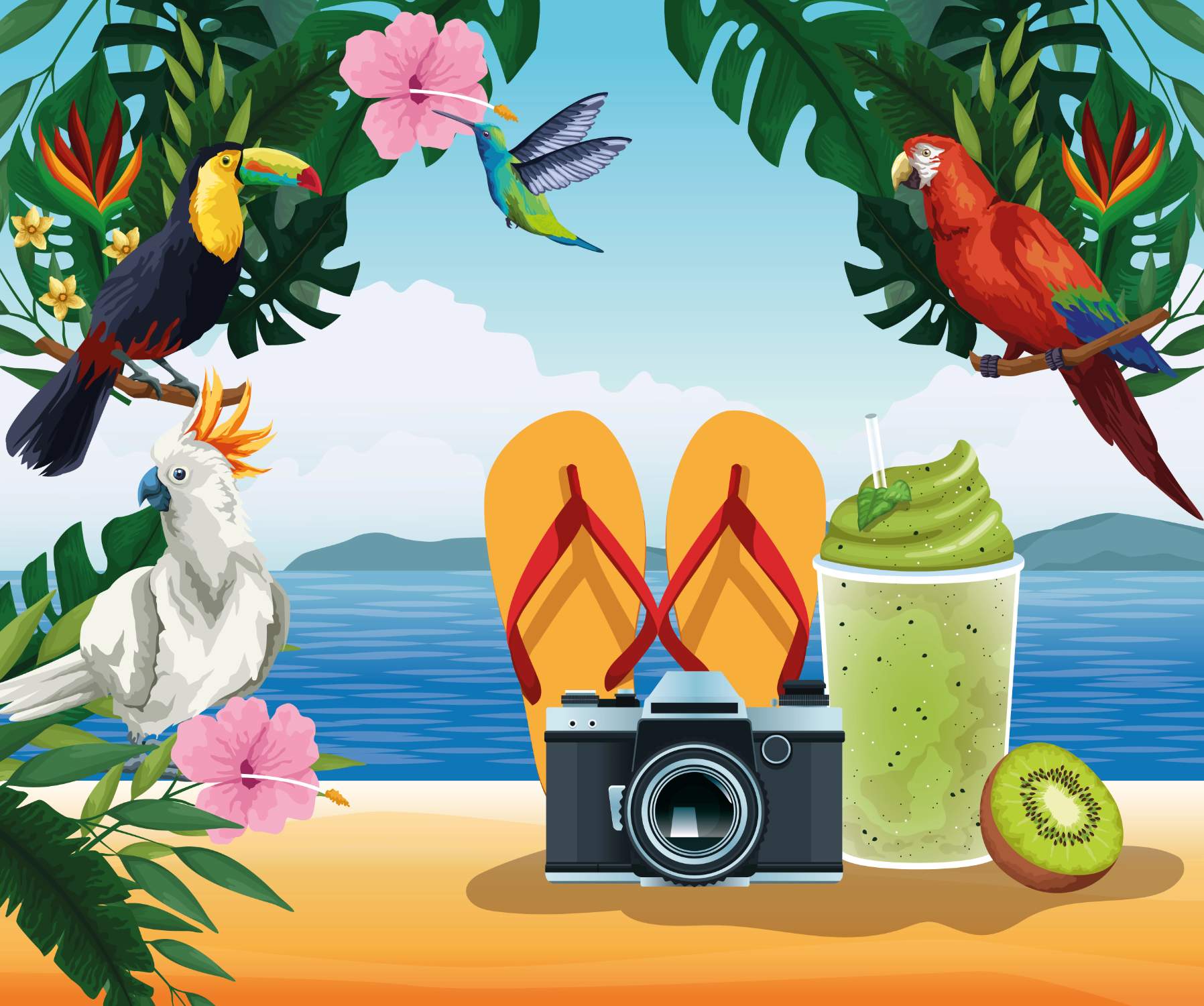 Solve Summer Vacation jigsaw puzzle online with 208 pieces