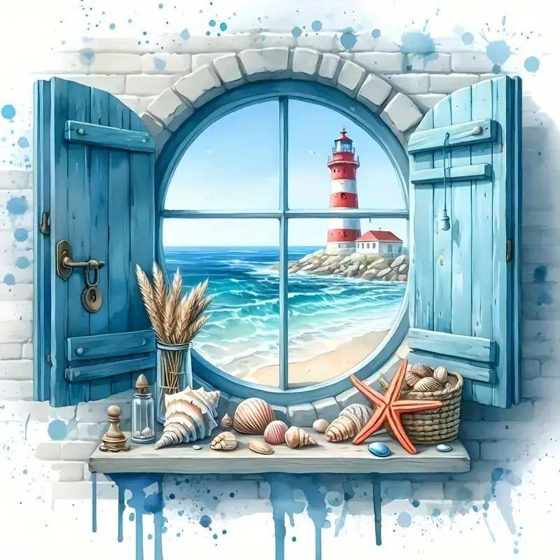 Solve Through the window jigsaw puzzle online with 121 pieces