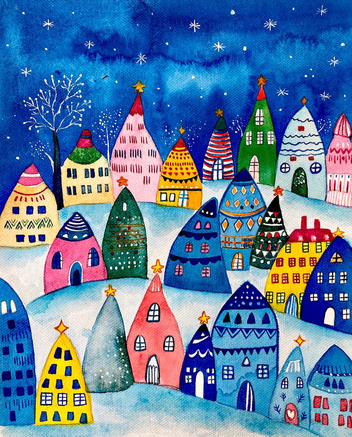 Solve winter village jigsaw puzzle online with 396 pieces
