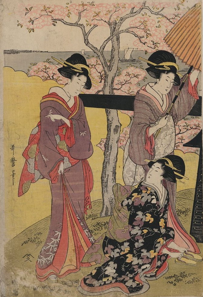 Solve Cherry-blossom Viewing at Goten-yama jigsaw puzzle online with ...