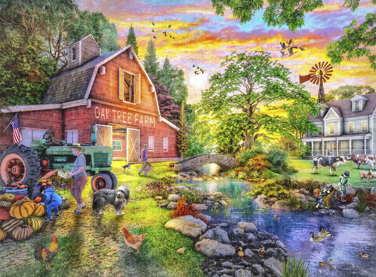 Solve Oak Tree Farm jigsaw puzzle online with 234 pieces
