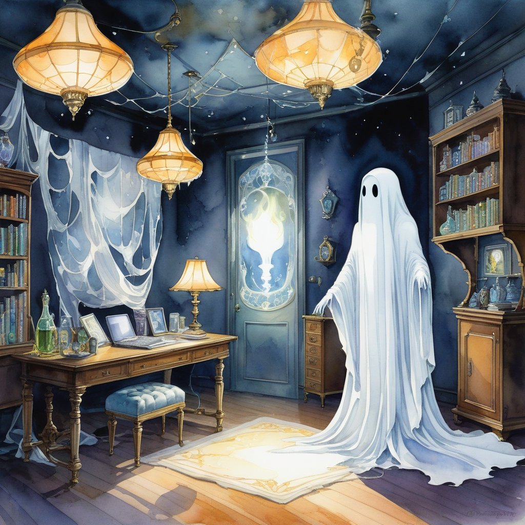 Solve at home with a ghost jigsaw puzzle online with 306 pieces