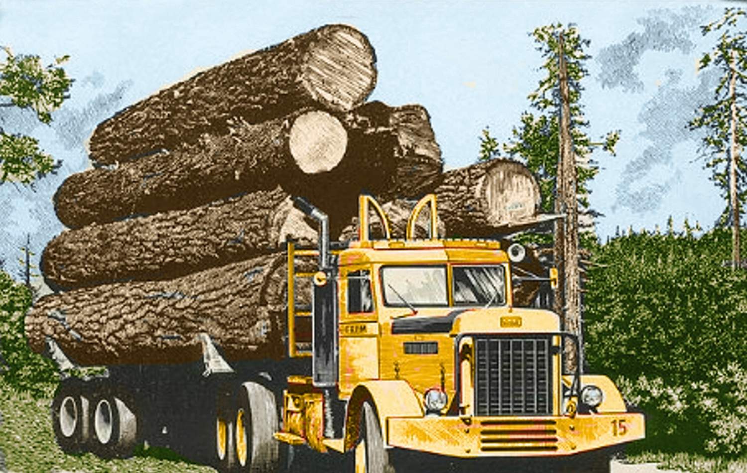 Solve Peterbilt 380 Logger jigsaw puzzle online with 96 pieces