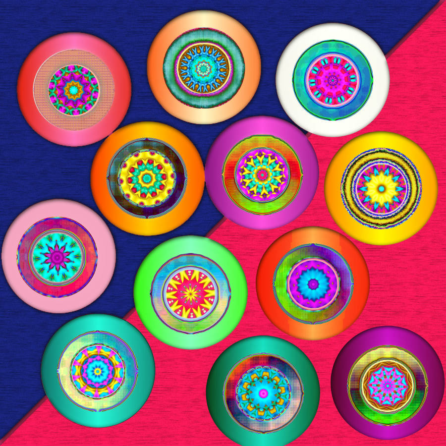 Solve NEW FRISBEE PATTERNS jigsaw puzzle online with 36 pieces