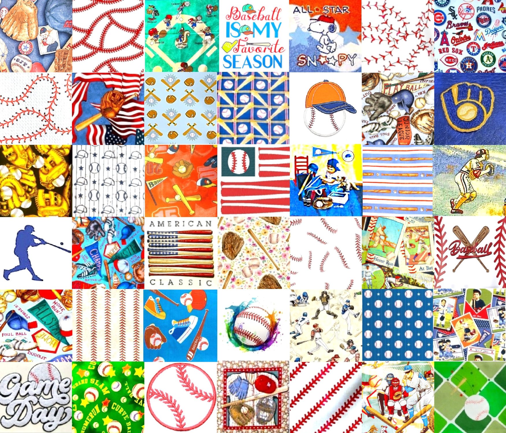 Solve PATCHWORK BASEBALL 4 jigsaw puzzle online with 255 pieces