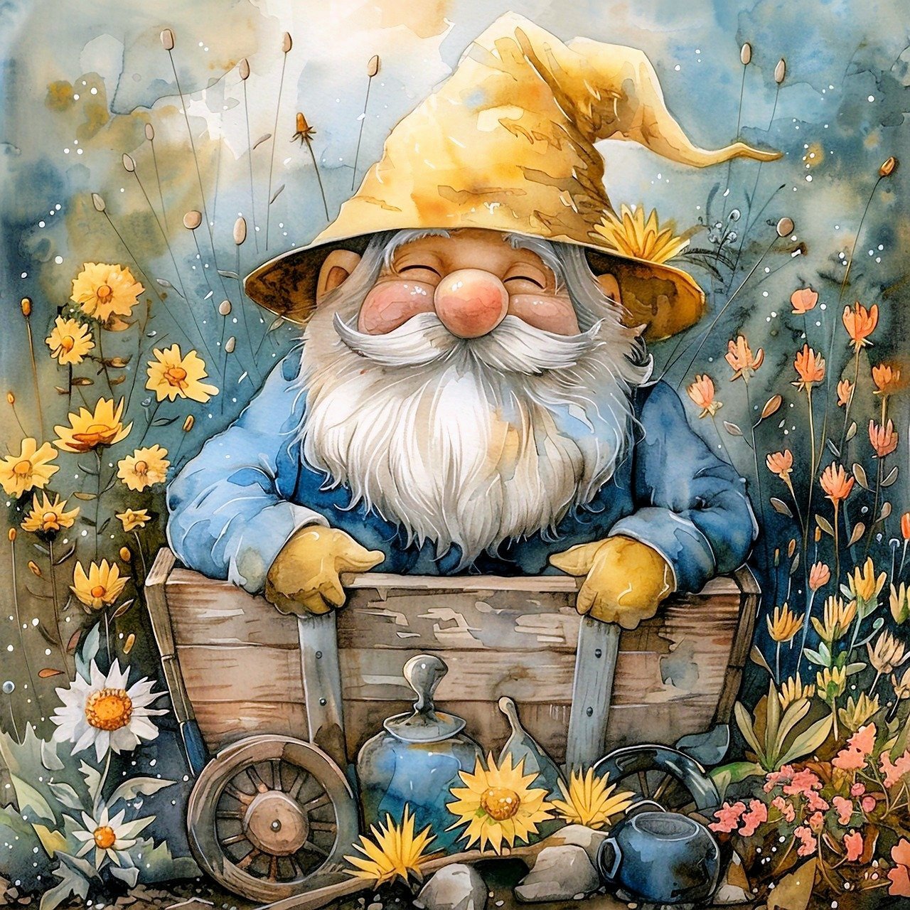 Solve Happy Garden Gnome, resizable 9 to 483 pieces jigsaw puzzle ...