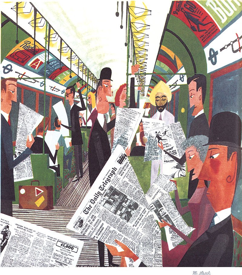 Solve Miroslav-Sasek-The-London-Underground-print jigsaw puzzle online ...