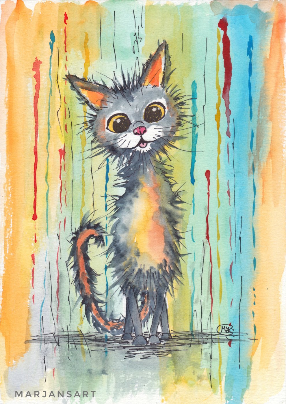 Solve kitty jigsaw puzzle online with 35 pieces