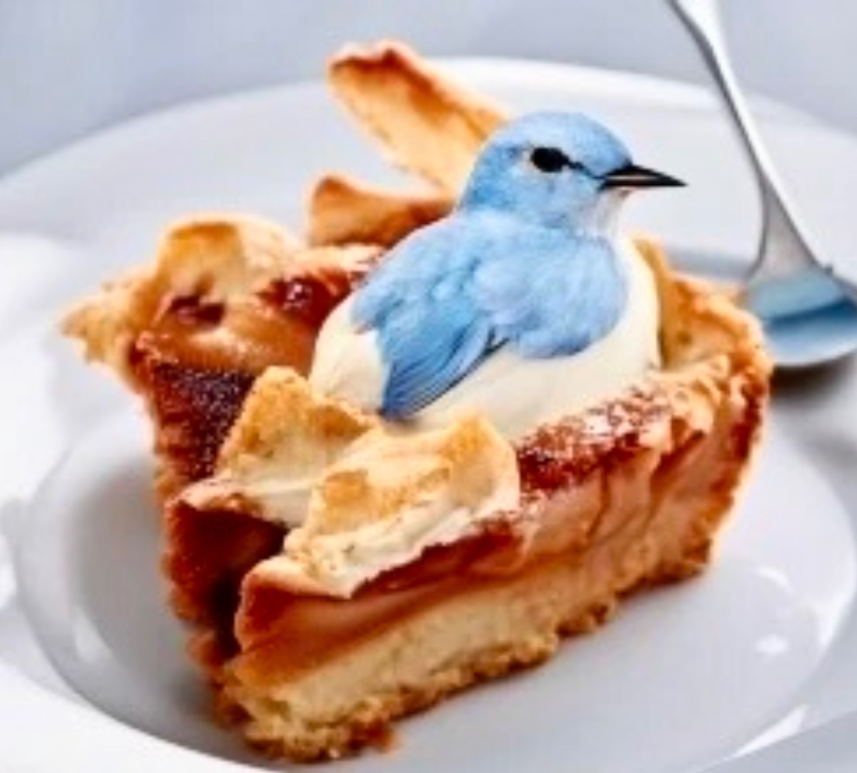 Solve Bluebird pie with fresh cream 😋 jigsaw puzzle online with 9 pieces