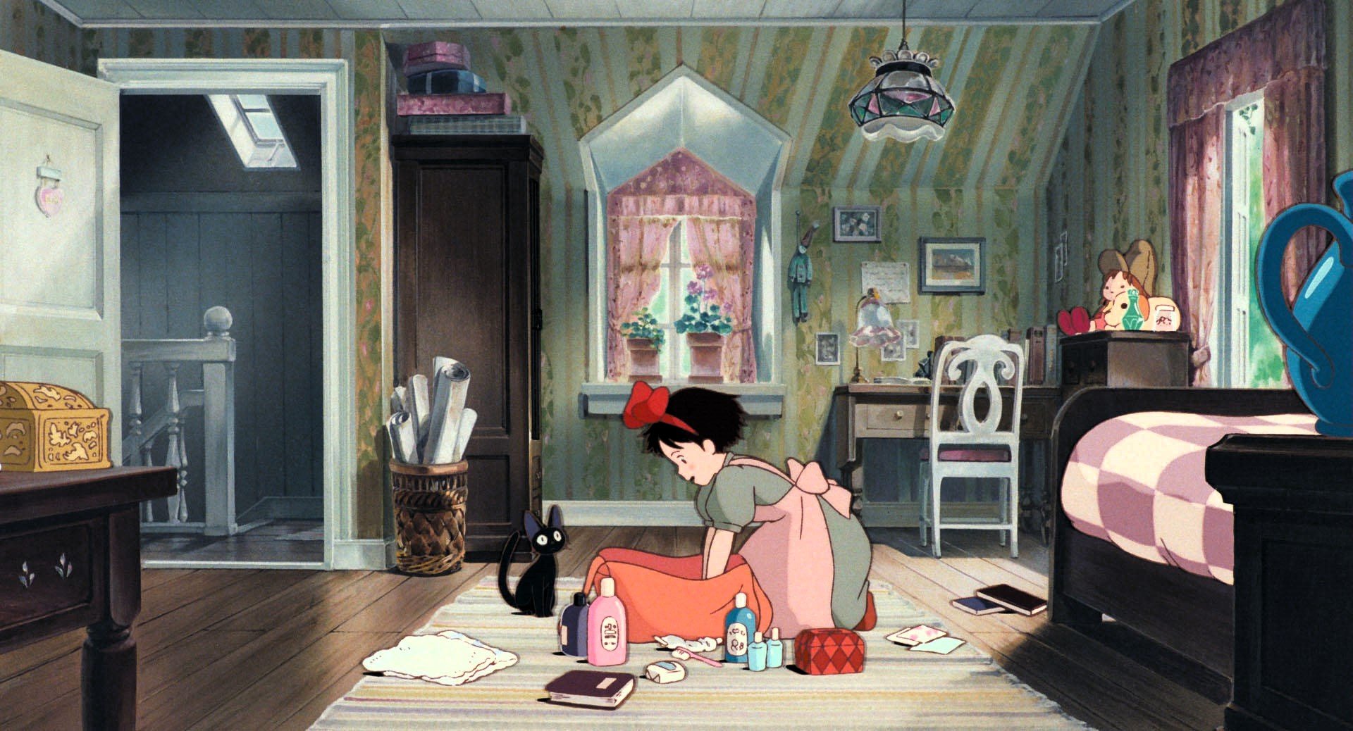 Solve Kiki Packs Her Bag jigsaw puzzle online with 153 pieces