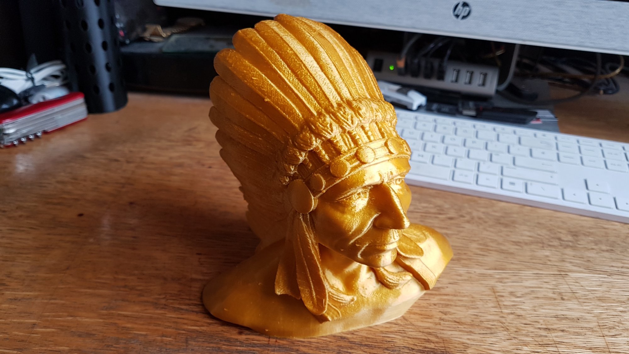 Solve 3D printed Native American Chief-Printed with a Dremel 3D45 ...
