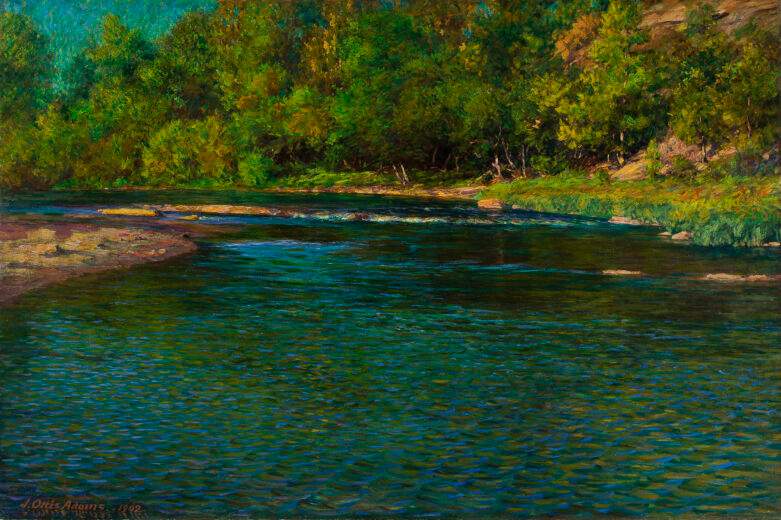 Solve John Ottis Adams—Iridescence of a Shallow Stream, 1902 jigsaw ...