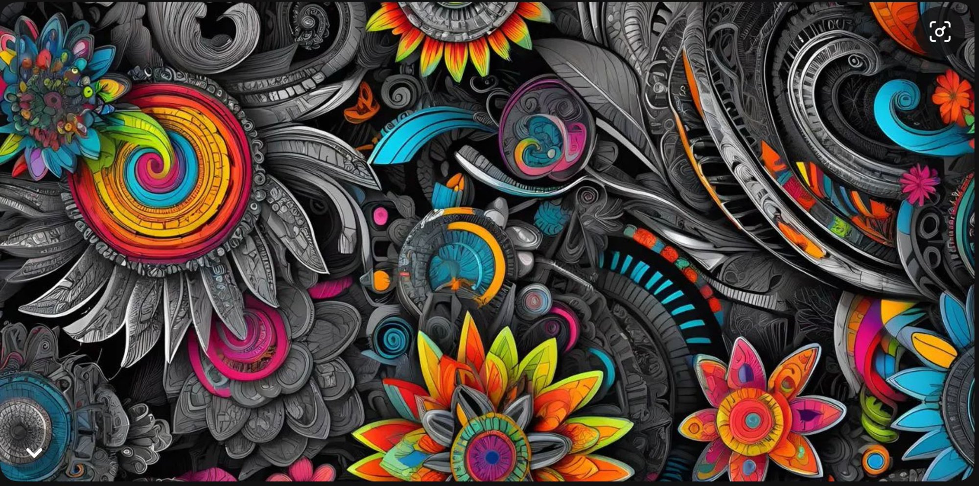 Solve neon design flowers jigsaw puzzle online with 300 pieces