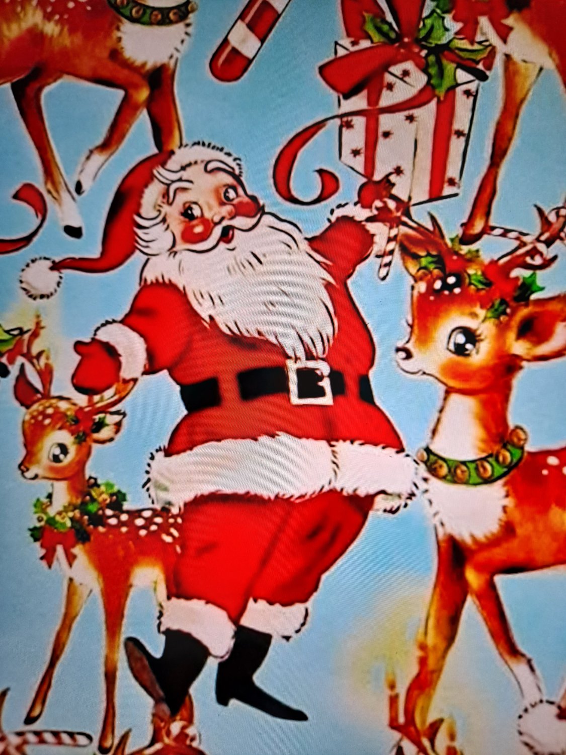 Jigsaw Puzzle | 63 pieces | Christmas wrapping paper 🎄 🎅 | Jigidi