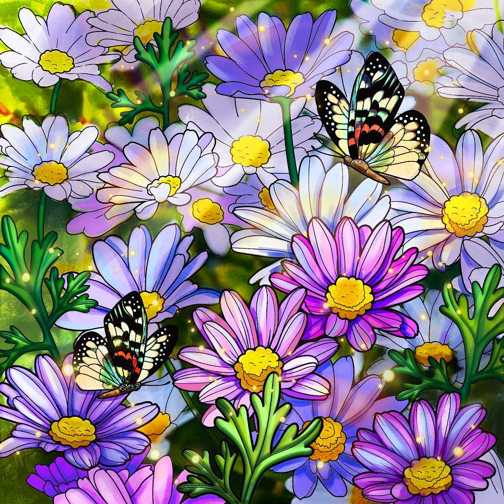 Solve Pretty and Purple jigsaw puzzle online with 64 pieces