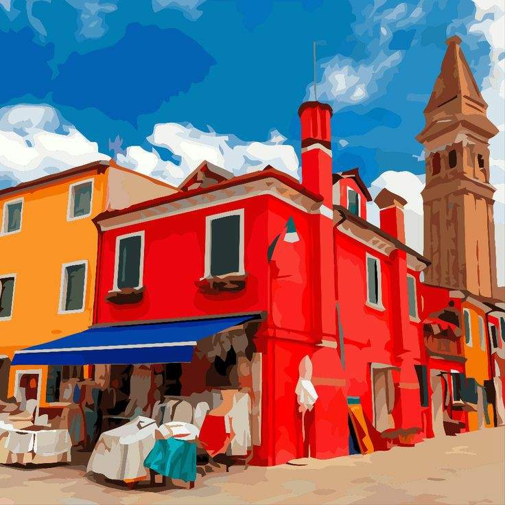 Jigsaw Puzzle | A Rainbow City | 64 pieces | Jigidi