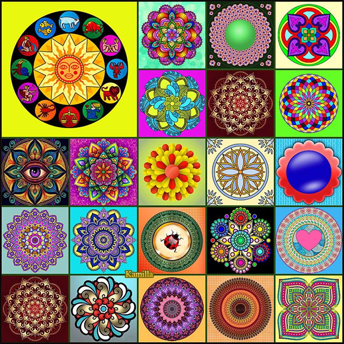 Solve Mandalas jigsaw puzzle online with 100 pieces