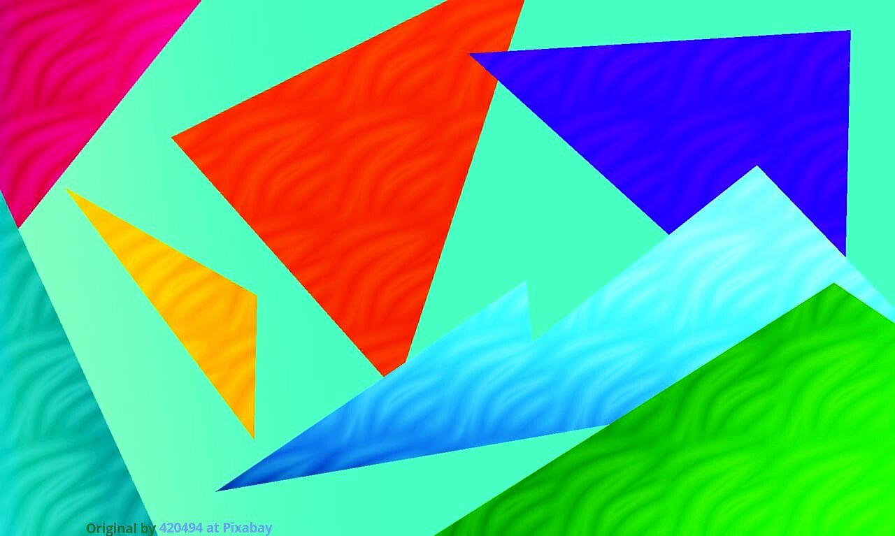 Solve Triangles jigsaw puzzle online with 84 pieces