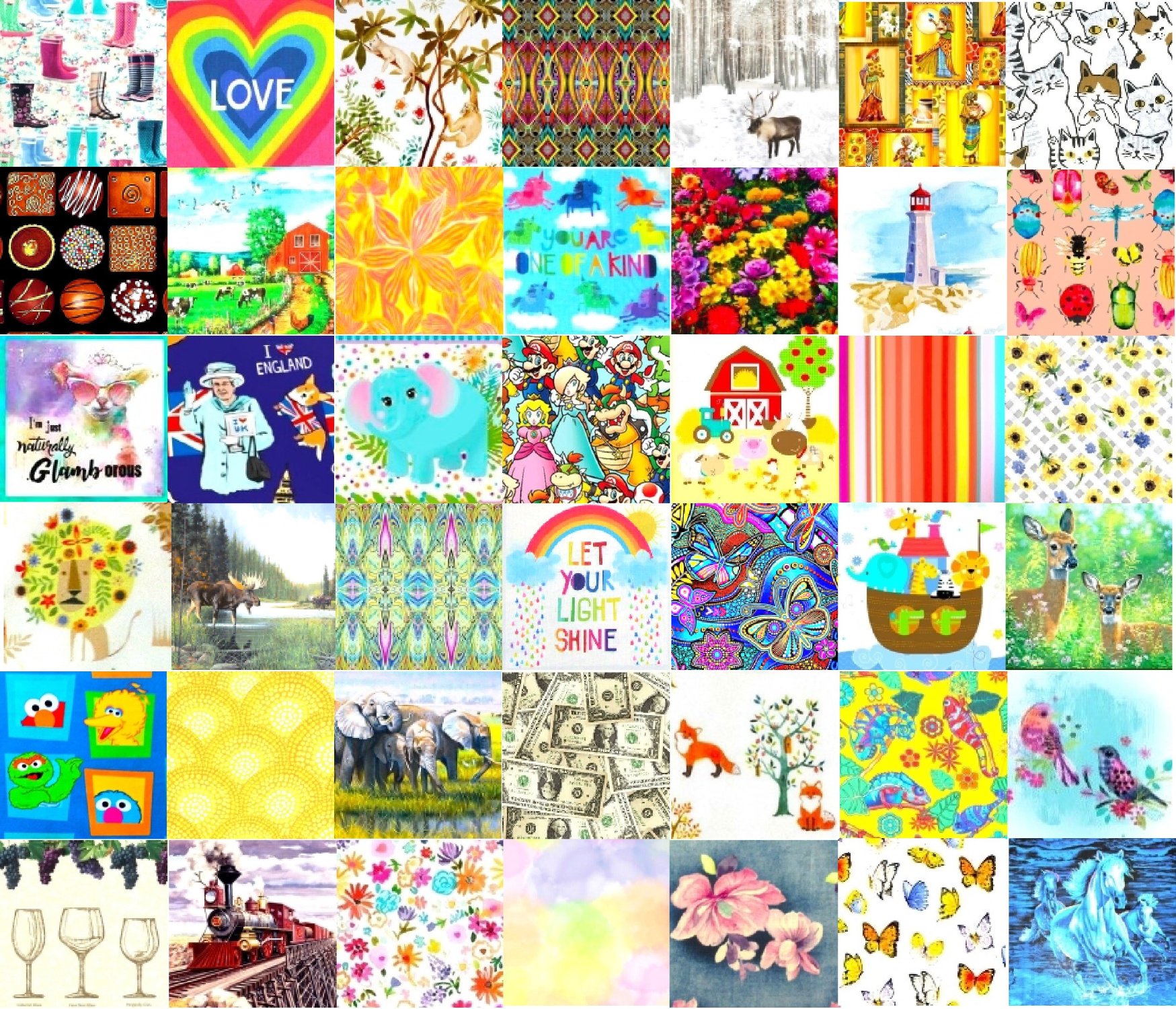 Solve PATCHWORK DIGITAL 7 jigsaw puzzle online with 72 pieces