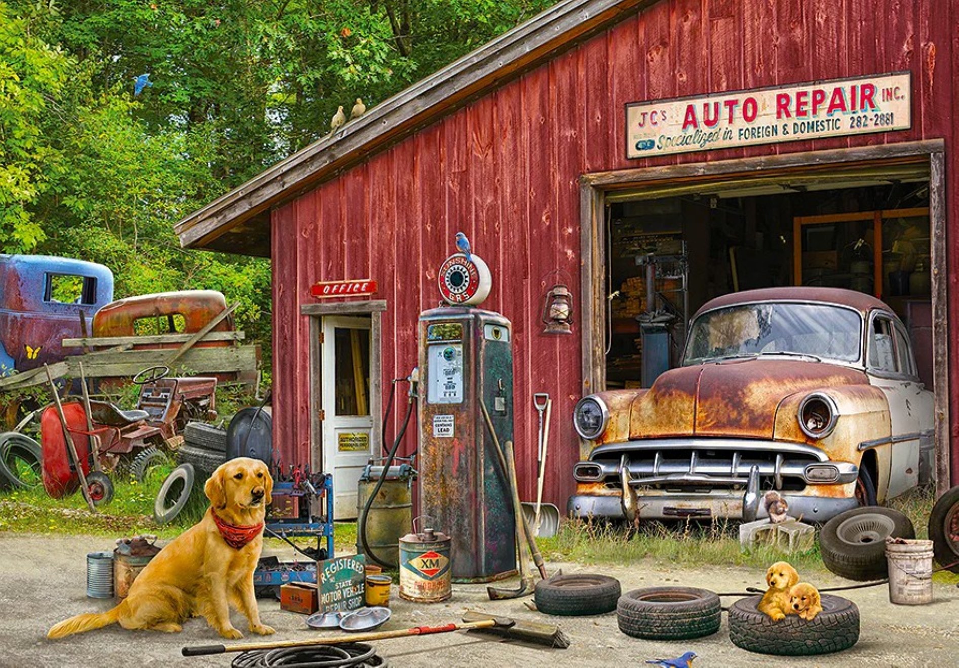 Solve Auto Repair jigsaw puzzle online with 88 pieces