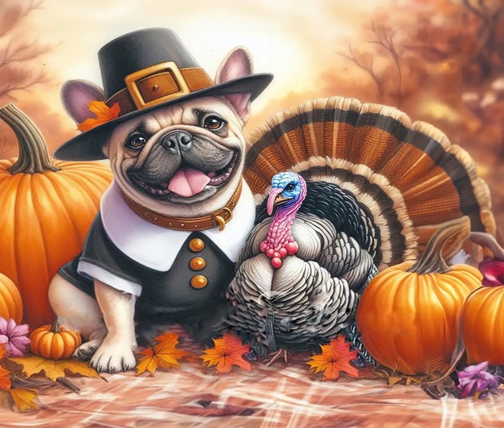 Solve Happy Thanksgiving jigsaw puzzle online with 80 pieces