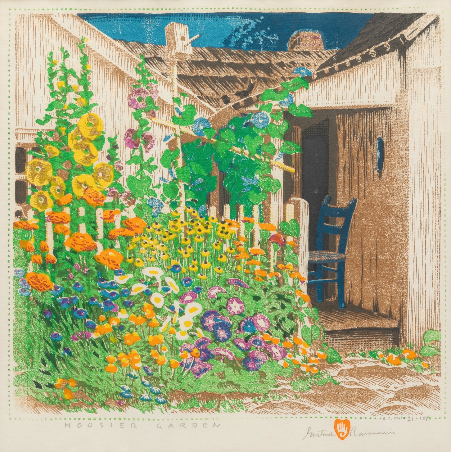 Solve Hoosier Garden (a.k.a. Grandma Battin’s Garden), Gustave Baumann ...