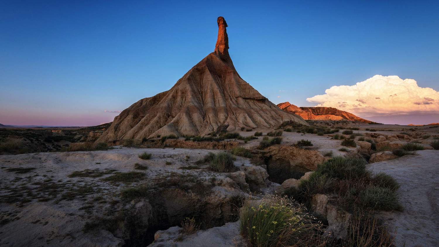 Solve Rock formation in Bárdenas Reales badlands at sunrise, Spain ...