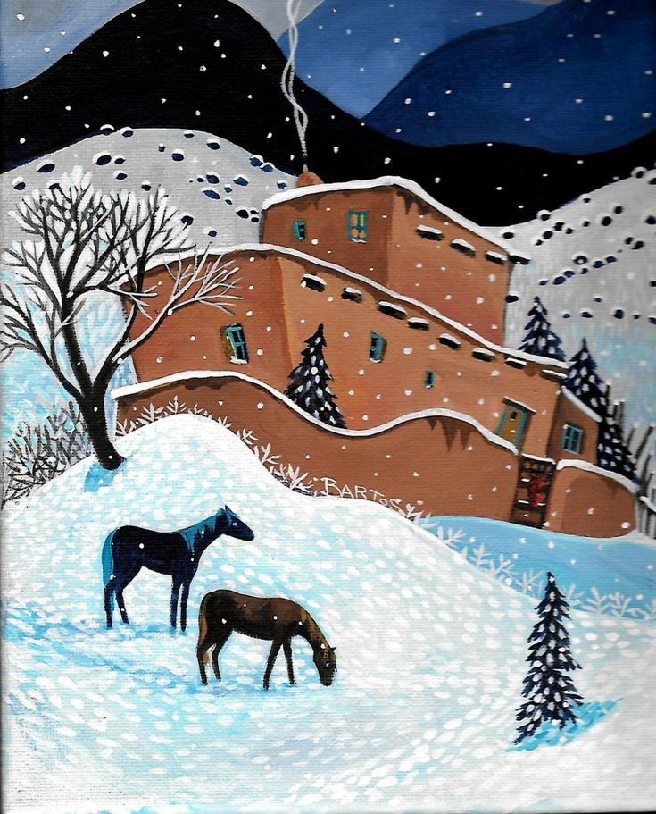 Solve December Night jigsaw puzzle online with 63 pieces