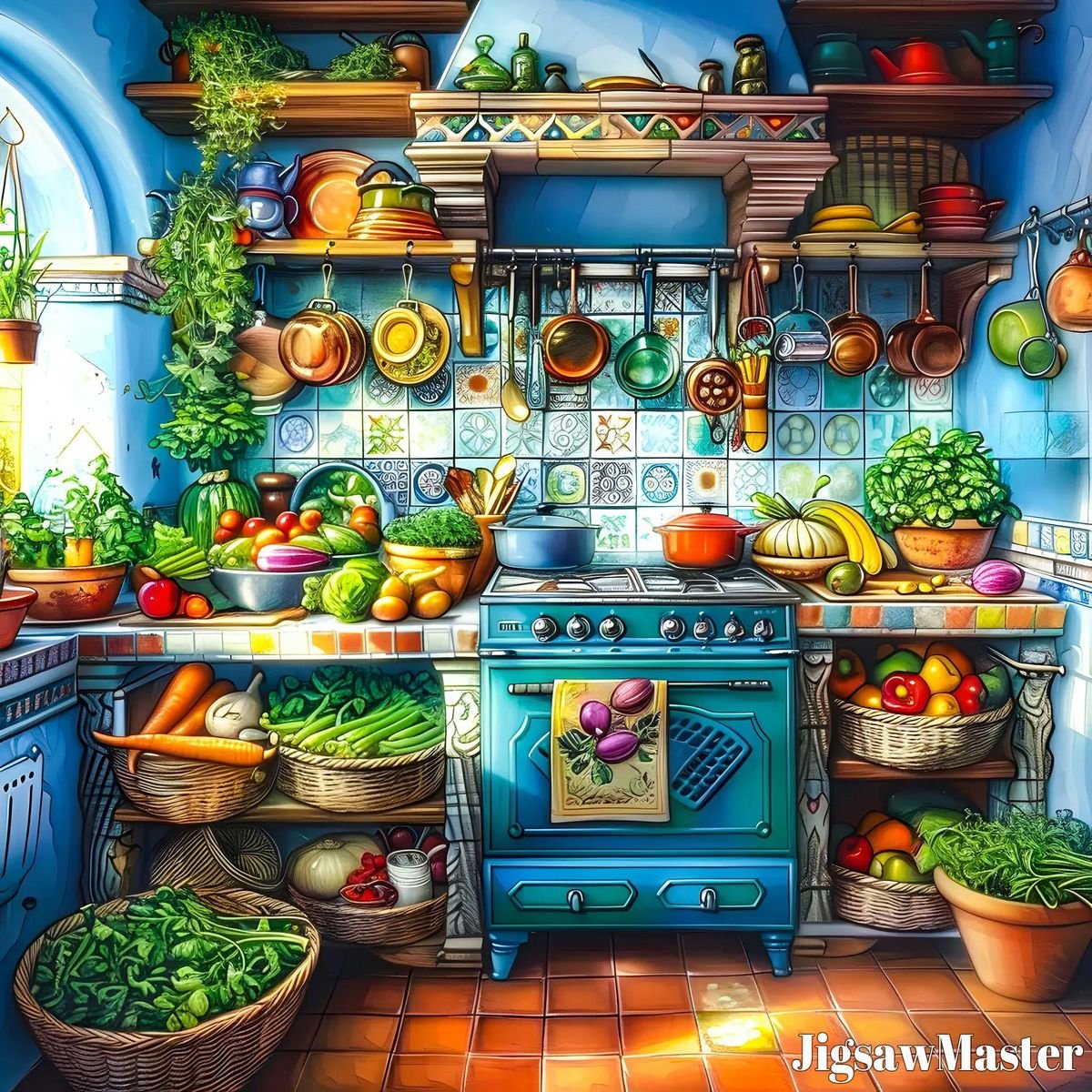 Solve Vintage Kitchen jigsaw puzzle online with 144 pieces