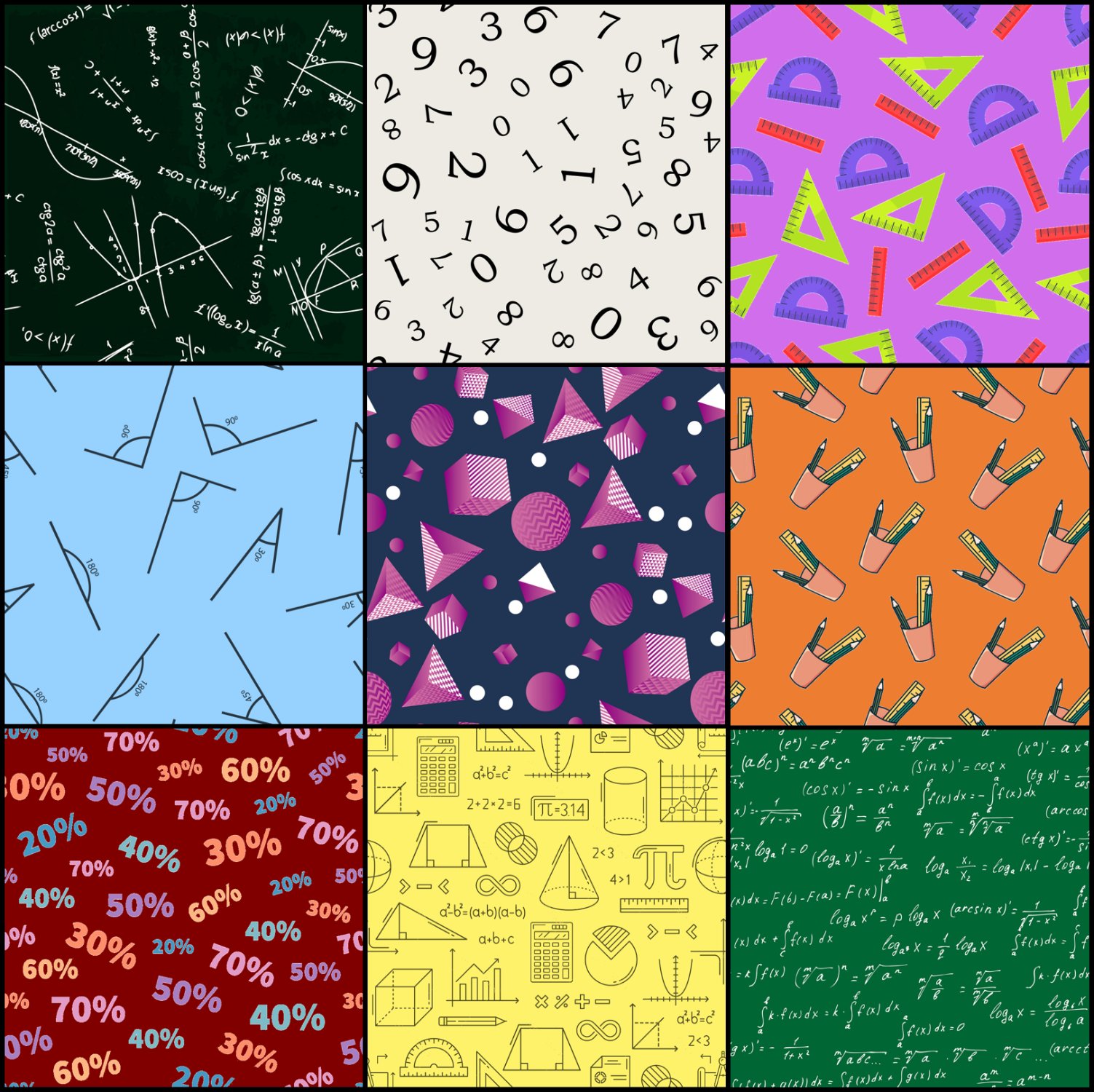 Solve Math patterns 3 jigsaw puzzle online with 81 pieces