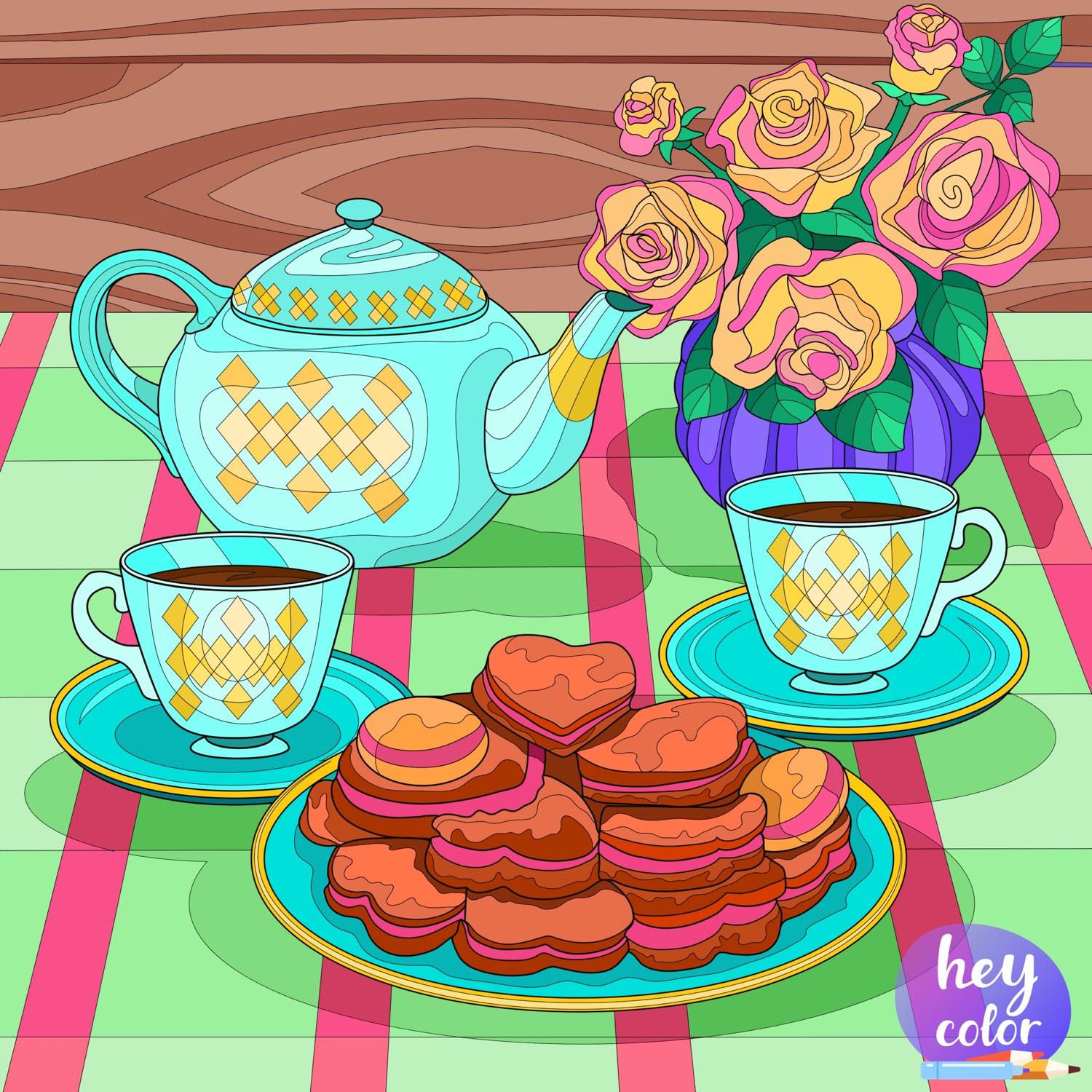 Solve Tea Time jigsaw puzzle online with 256 pieces